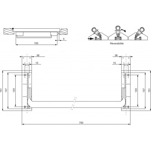 Serrure à Pêne Basculant Latéral 911CP - Fermetures Antipanique - Cylindres, Serrures et Gâches