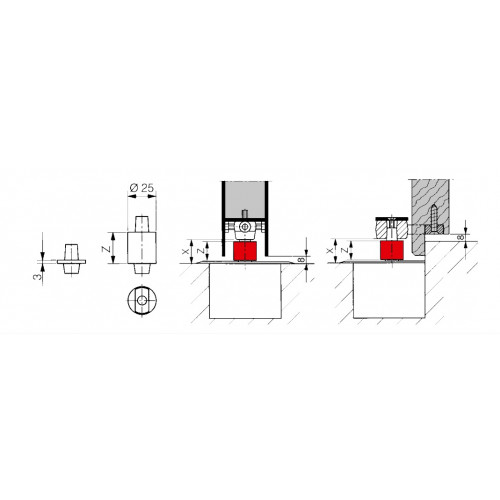 Pivot à Frein Extra-Plat sans Axe BTS 84 - Pivots - Ferme-portes et pivots
