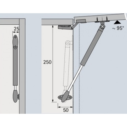 Compas pour Abattant - Lift Basic - Fiches, Paumelles, Charnières et ...